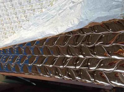 China Hammered Stainless Steel Panels Gold Mirror Finish For Facade Wall Cladding  Curtain Wall Ceiling for sale