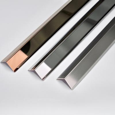 China 304 316  Stainless Steel Tile Trim For Wall Decoration Different Shaped 304 Ceramic Tile Trim for sale