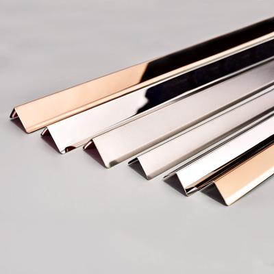 China Stainless Steel Black Angle U Shape Trim 201 304 316 mirror hairline brushed finish for sale
