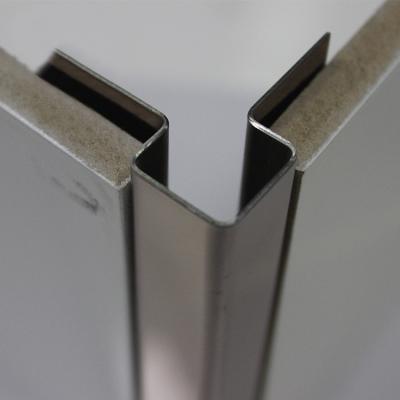 China Metal Black Angle U Shape Trim 201 304 316 Mirror Hairline Brushed Finish for sale