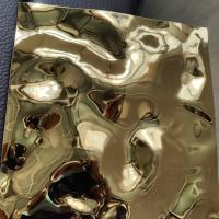 China decorative stainless steel sheet embossed  water ripple sheet for ceiling panel or wall cladding for sale