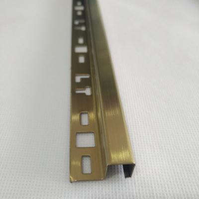 China Rose Gold Black Silver  Decor Stainless Steel Tile Trim For Bathroom Wall Decoration Trim Strips 304 for sale