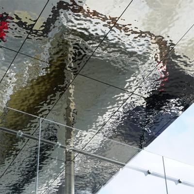 China 304 316 201 Mirror Polished Silver Gold Champagne Colored Water Mirror Stainless Steel Rippled Sheet For Ceiling Wall for sale