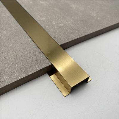 China Decorative T shape stainless steel corner tile edge trim for sale