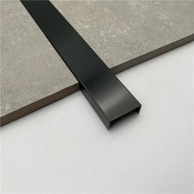 China 8mm 10mm 12.5mm Square Edge Brushed Silver External Tile Trim Corner (1 Pack) for sale