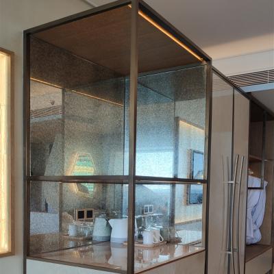 China Retail Store Multi-Layer Golden Stainless Steel Display Rack Shelf Grocery Stand With Led Light for sale