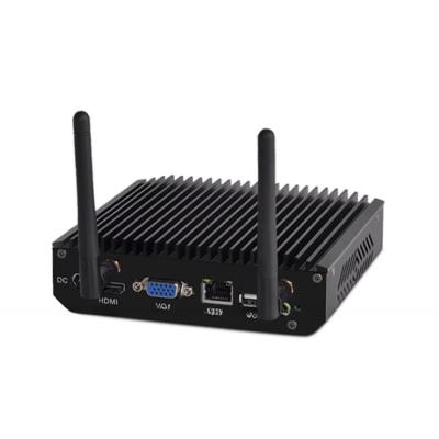 China High Quality Intel C-eleron N2808 Processor Micro Computer Desktop 4G RAM 128G SSD With VGA RS232 Fanless Industrial Mini PC for sale