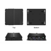China Micro Computer Host Quad Core I3 I5 I7 6Com 6Usb J1800 J1900 Windowsxp Os Fanless Mini Industrial Pc Nano Box for Monitor for sale