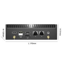China Ten Core Soft Routing Mini PC Core i7 12th Gen Fanless Silent Computer Host with DDR4 RAM for sale