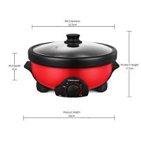 China 1350W Electric Hot Pot Steamboat With Temperature Range Of 50-250℃ for sale