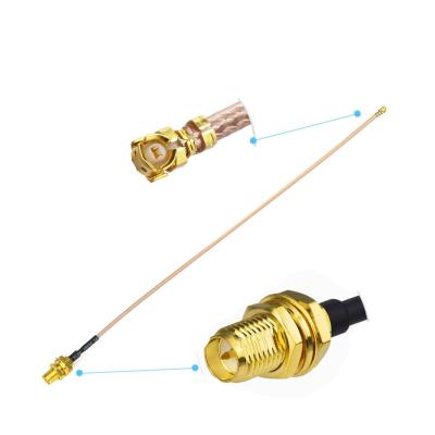 China IPX MHF U.FL RF Coaxial Cable RG178 SMA-J Female 50 Ohm 8cm VSWR 1.5 for sale