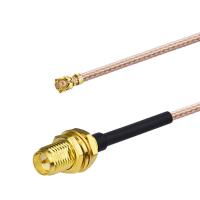 China IPX MHF U.FL RF Coaxial Cable RG178 SMA-J Female 50 Ohm 8cm VSWR 1.5 for sale