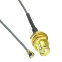 China IPX MHF U.FL RF Coaxial Cable RG178 SMA-J Female 50 Ohm 8cm VSWR 1.5 for sale
