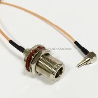 China Black N Female to SMB Fakra CRC9 TS9 Adapter Coaxial Cable RG174 RG178 RG316 15cm 50 Ohm for sale