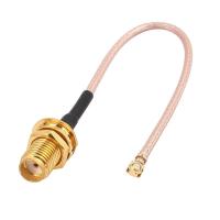 China RG178 Coaxial Cable SMA to IPEX Waterproof 10cm 75 Ohm DC 3.3-5.0V for sale