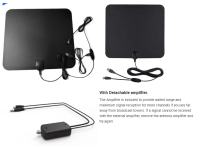 China Yetnorson 360 Degree 1080P HDTV Antenna 50 Miles Range DC 3.3-5.0V Indoor for sale