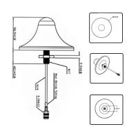 China Indoor Ceiling Antenna 360° Horizontal Beamwidth 5dBi 600-2700MHz GSM 3G 4G WiFi N Male for sale