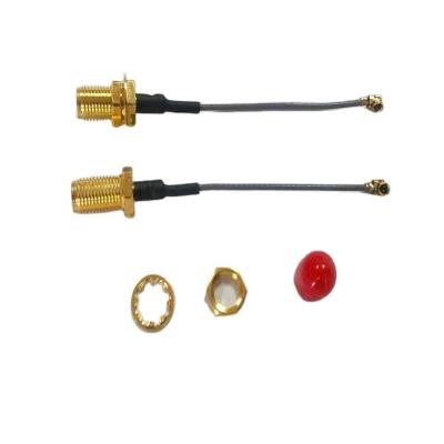 China RG1.13 SMA Female to U.FL IPX Jumper Cable 10cm 50 Ohm VSWR 1.5 for sale