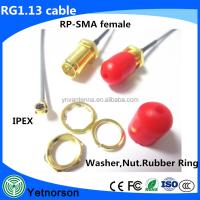 China RG1.13 SMA Female to U.FL IPX Jumper Cable 10cm 50 Ohm VSWR 1.5 for sale