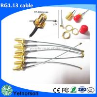 China RG1.13 SMA Female to U.FL IPX Jumper Cable 10cm 50 Ohm VSWR 1.5 for sale