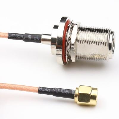 China RG316 N Female to Male RF Coaxial Extension Cable 15cm 50 Ohm Communication Antenna Pigtail for sale