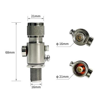 China N Female to N Male UHF RF Coaxial Surge Protector Lightning Arrester 750V DC-300MHz for sale