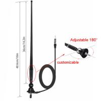 China Waterproof 180-Degree Swivel Base FM AM Marine Boat Car Radio Antenna 88-108MHz 50 Ohm for sale