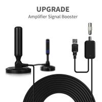 China 75 Ohm Indoor Omnidirectional TV Antenna 28dBi Gain for DVB-T2 UHF VHF 4K Ready for sale