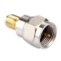 China Nickel Plating F Type Antenna Connector Male Plug to Female Jack Straight 75 Ohm for sale