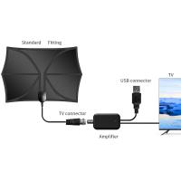 China Indoor Digital TV Antenna 28dBi Amplification F IEC Connector HDTV for sale