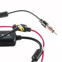 China AM FM DAB Car Radio Antenna Splitter 30dBi Gain 50W Max Input Custom Cable for sale