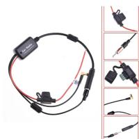 China Dual Band Indoor Outdoor Booster Antenna 25dB Gain 12-24V for DAB FM AM Car Radio for sale