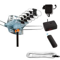 China Yetnorson 28dBi Long Range VHF UHF HD TV Antenna Rotating Yagi Outdoor Digital 174-862MHz for sale