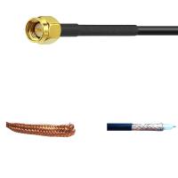 China Low Loss RG174 Coaxial Cable 77.8 pf/m 50 Ohm N Female to RP SMA 3m for sale
