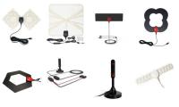 China 1080P Indoor TV Antenna 50 Ohm 30dBi Amplified VHF UHF with 3M Sticker for sale