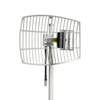 China 50W White Waterproof SMA WiFi Grid Parabolic Antenna 698-6000MHz 9-14dBi for sale