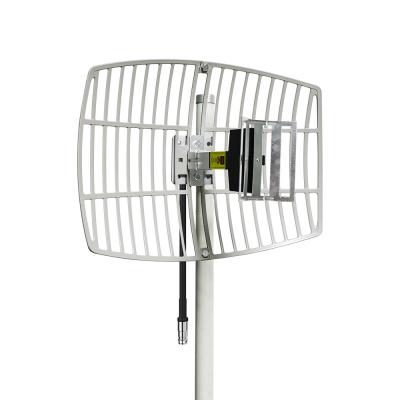 China 50W White Waterproof SMA WiFi Grid Parabolic Antenna 698-6000MHz 9-14dBi for sale