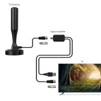 China 360 Degree Active UHF VHF Indoor HD Digital TV Antenna 28dBi High Gain with Private Mold for sale