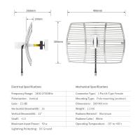 China 50W White Waterproof SMA WiFi Grid Parabolic Antenna 698-6000MHz 9-14dBi for sale
