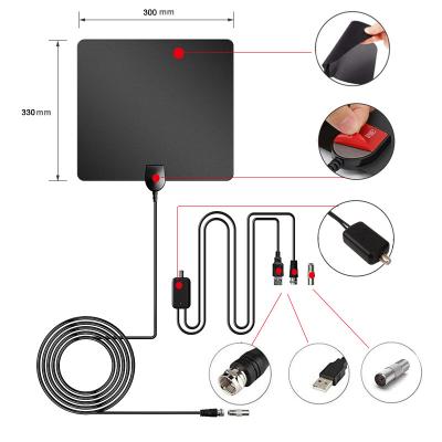 China High Gain UHF DVB Amplifier Signal Booster 20dB Indoor Digital TV Antenna for sale