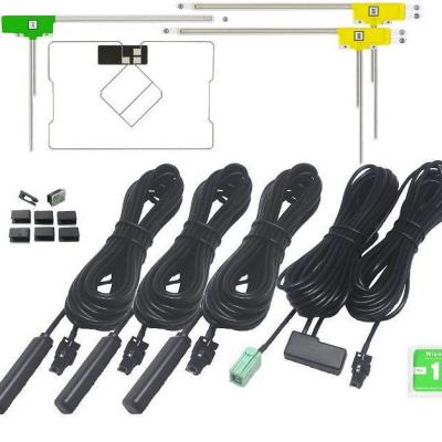 China Japan Car TV Film Antenna 170-862MHz 5dBi Gain RG174 Cable for Digital TV Reception for sale