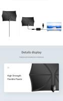 China Indoor TV Antenna 28dBi Gain VHF UHF 50 Ohm ABS Digital Aerial for Plug 75 Ohm Adapter for sale