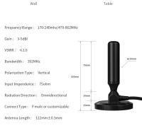 China Pole Coaxial Connector TV Antenna ABS 28dBi Gain 147-862MHz VHF UHF Indoor for sale
