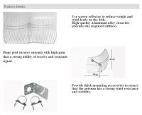 China Vertical Polarization 5G Directional Parabolic Grid Antenna with L-bracket Mounting Type for sale