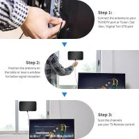 China Smart HDTV Digital TV Antenna 28dBi Gain VHF UHF 250x220mm Indoor with IEC/F Male Connector for sale
