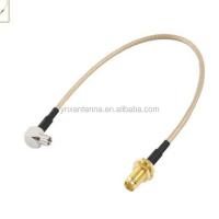 China CRC9 to MMCX Coaxial Pigtail Cable 15cm with SMA Female Connector 50 Ohm RG178 for sale