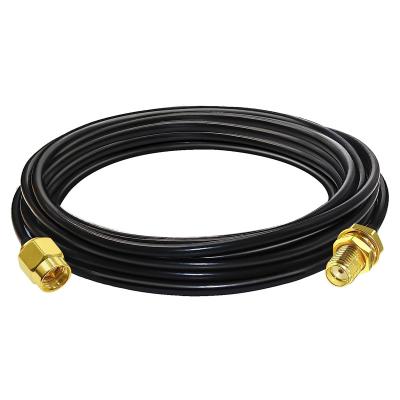China RG58 SMA Coaxial Cable 50 Ohm 3 Conductor Copper PVC for Antenna for sale