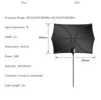 China 50 Ohm Input Impedance Private Mold Indoor Amplified Antenna 28dBi Gain VHF UHF for sale