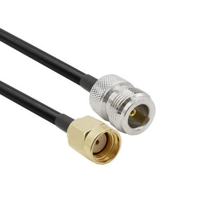 China LMR240 RF Coaxial Cable N Female to RP-SMA Male 50 Ohm 100cm for Helium Antenna for sale