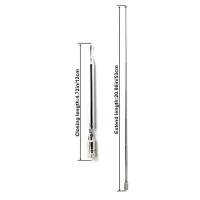 China Aluminum Whip Ham Antenna 3dBi Gain Telescopic FM Radio Antenna 136-174 MHz SMA Connector for sale